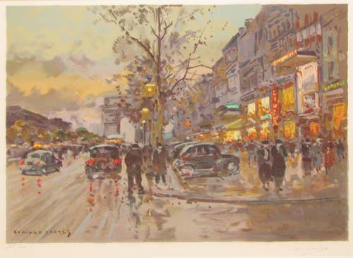 pair of Framed Edouard Cortes prints