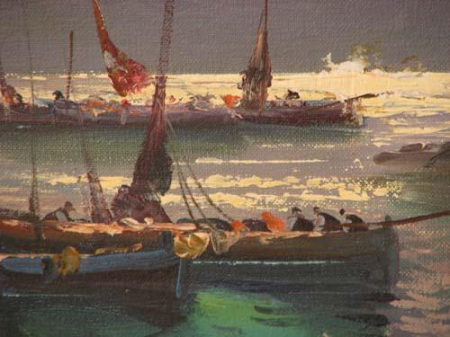 Alberto Carosi painting "The Bay of Naples"