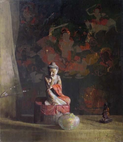 Hovsep Pushman "My Past Dreams" Orientalist Painting
