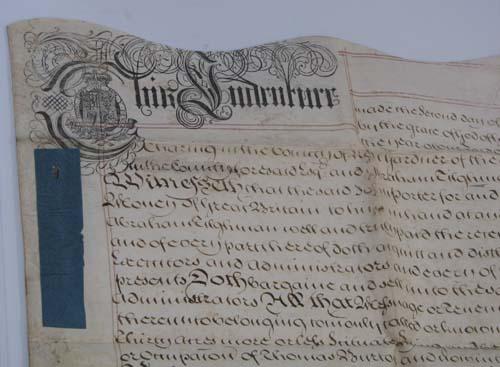 1734 English Land Indenture Deed