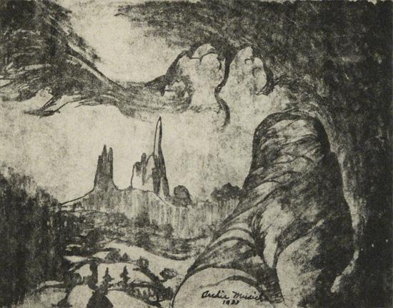 Archie Musick (1902-1978), Print, "Untitled (Southwest Landscape)"