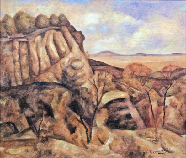 John Edward Thompson (1882-1945), Painting, "Untitled (Colorado Mesa)"