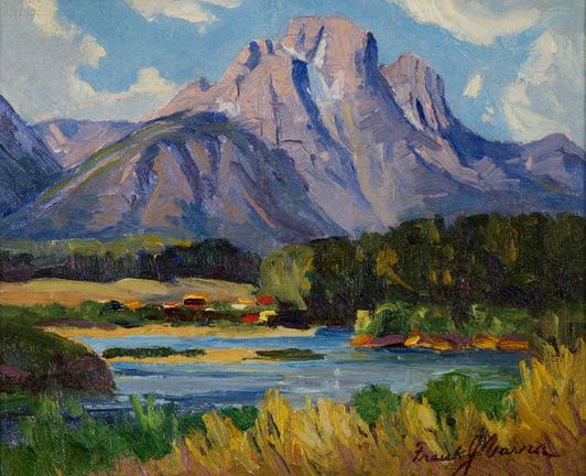 Frank Joseph Vavra (1892-1967), Painting, "Mount Moran, Teton Ranges ...