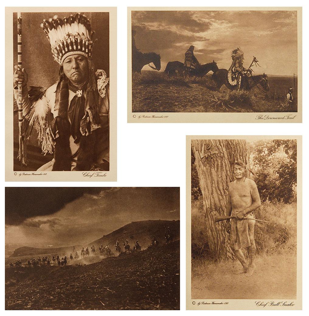 Group of Four Dixon Photogravures: "Chief Timbo", "Chief Bull Snake ...