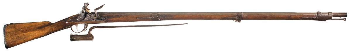 French Flintlock Infantry Musket with Bayonet