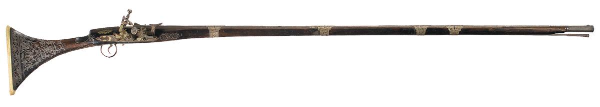 Flintlock Miquelet Musket with Extensive Silver Decoration