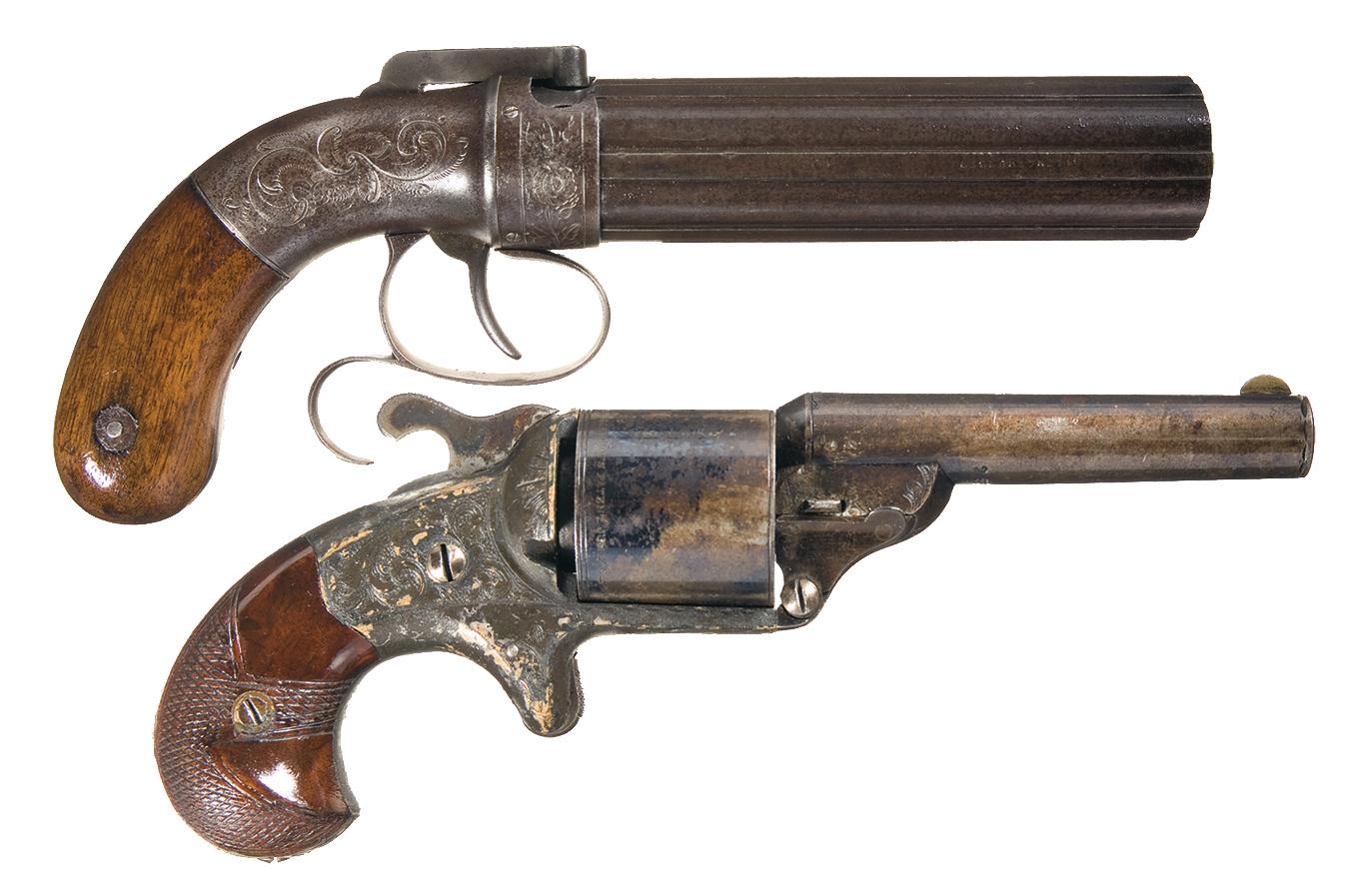 Two Antique Handguns A) Allen & Thurber Dragoon Size Percussion ...