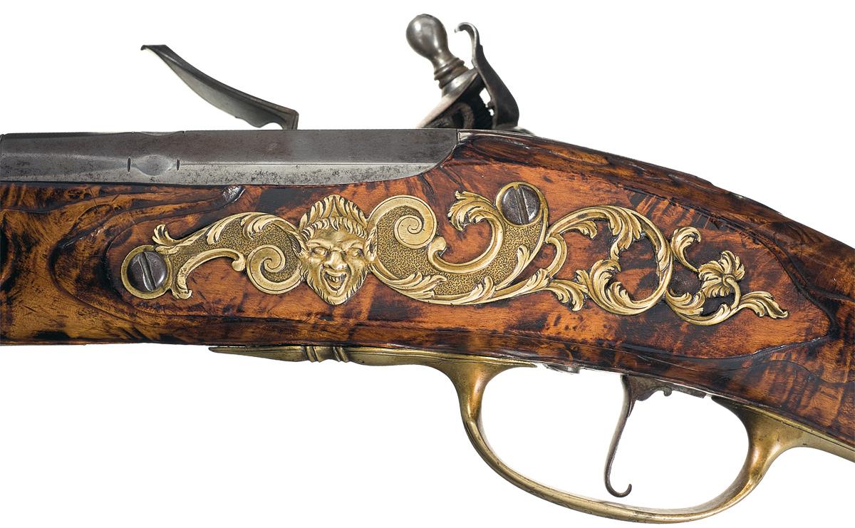 Engraved European Flintlock Carbine with Attractive Maple Stock