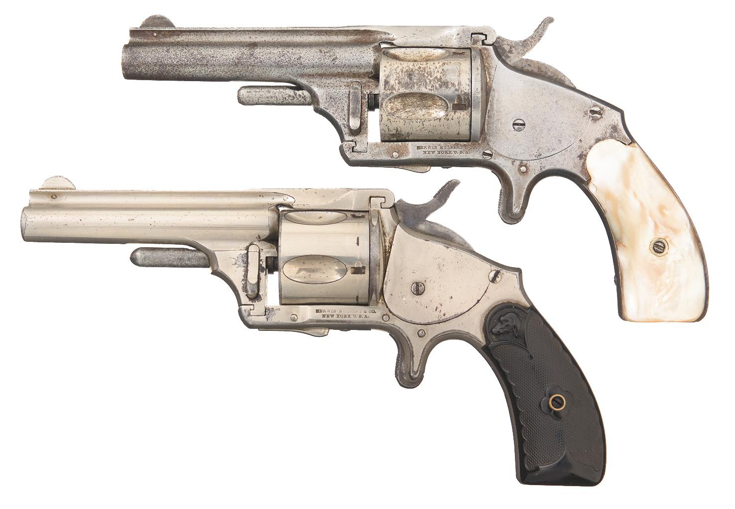 Two Merwin Hulbert & Company .38 Caliber Spur Trigger Revolvers A ...