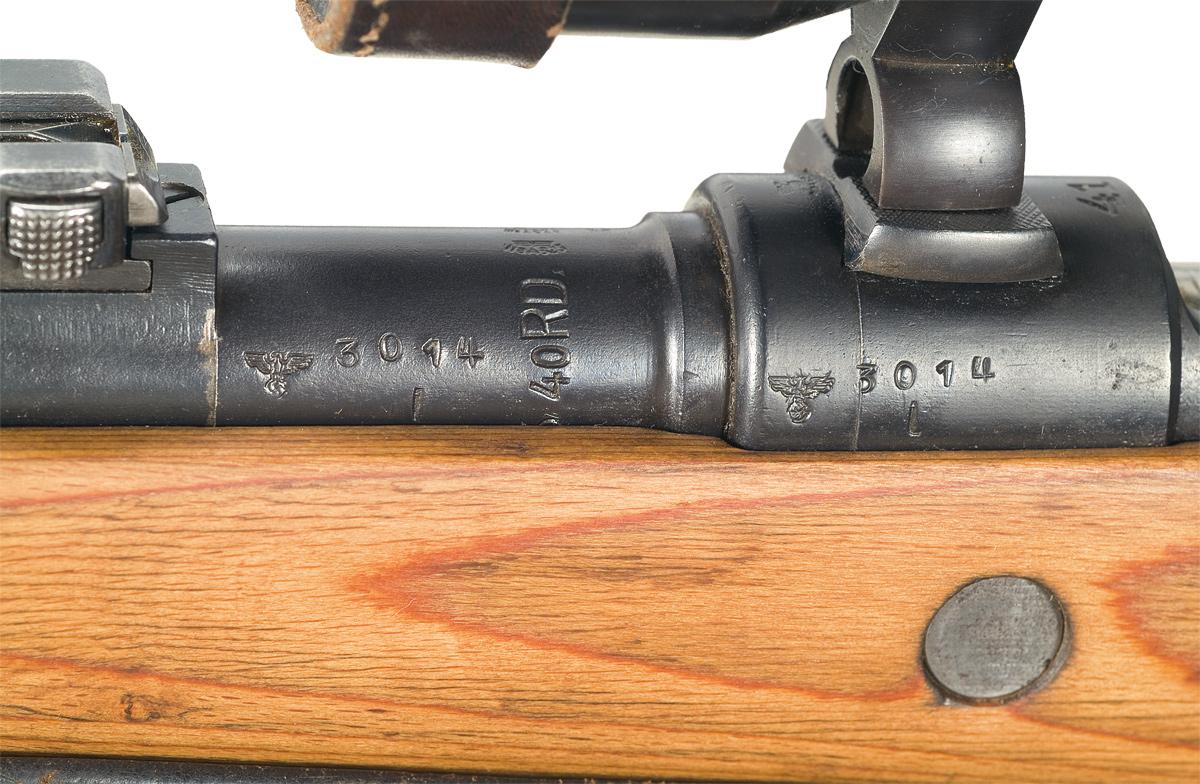 WWII Steyr K98 Bolt Action Rifle with K. Kahles Double Claw Sniper Scope