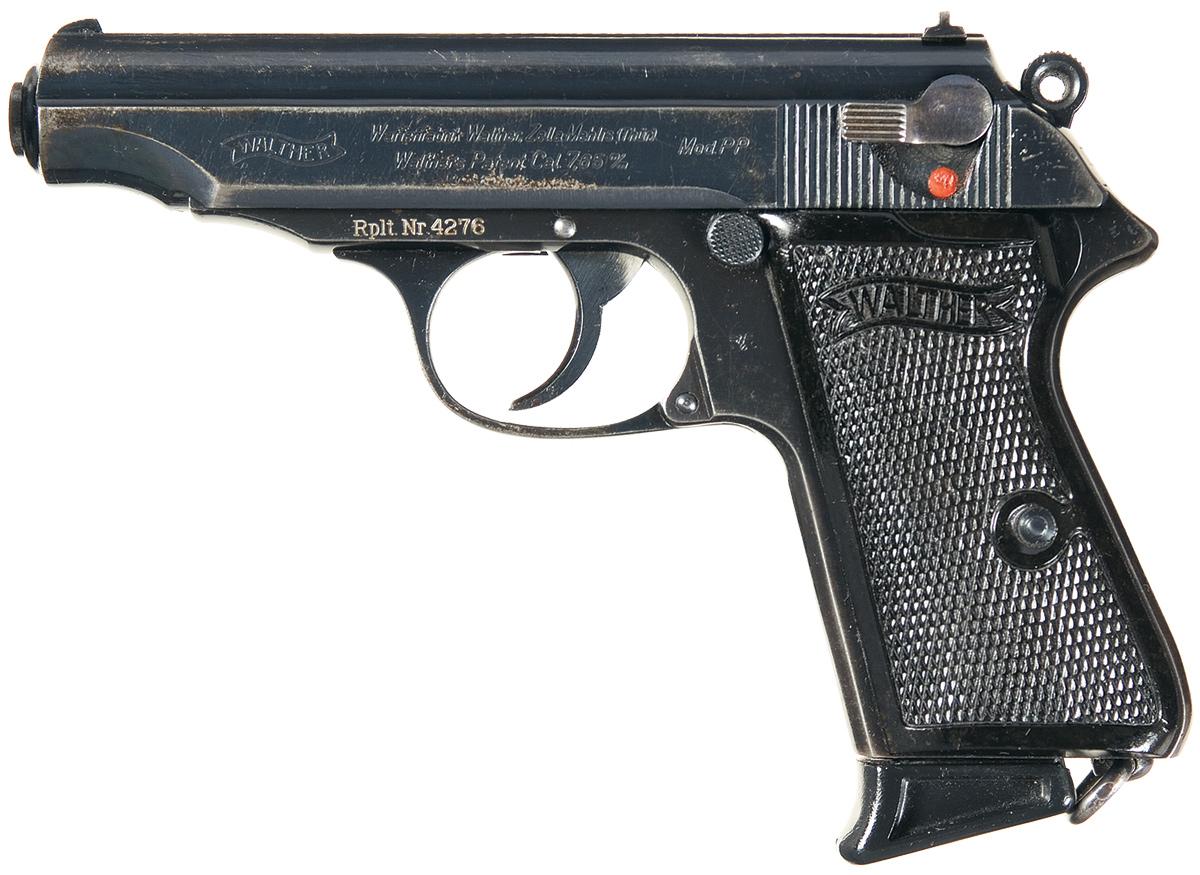 WWII Walther PP Semi-Automatic Pistol with German and Danish Police ...