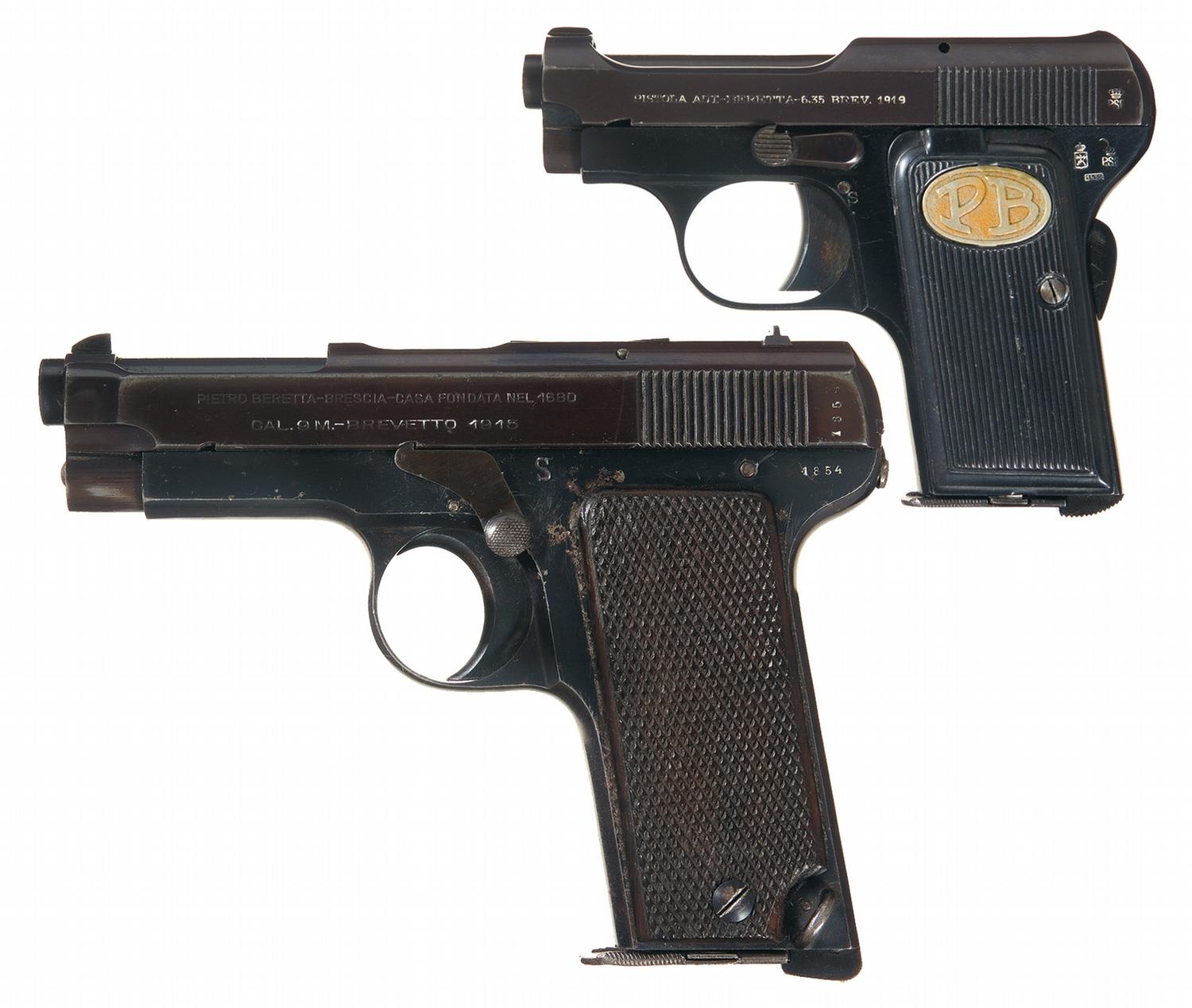 Collector's Lot of Two Beretta Semi-Automatic Pistols A) Beretta Model ...