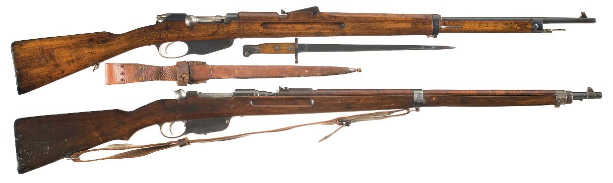 Two Steyr Bolt Actions A) Dutch Steyr Model 1895 Bolt Action Training ...