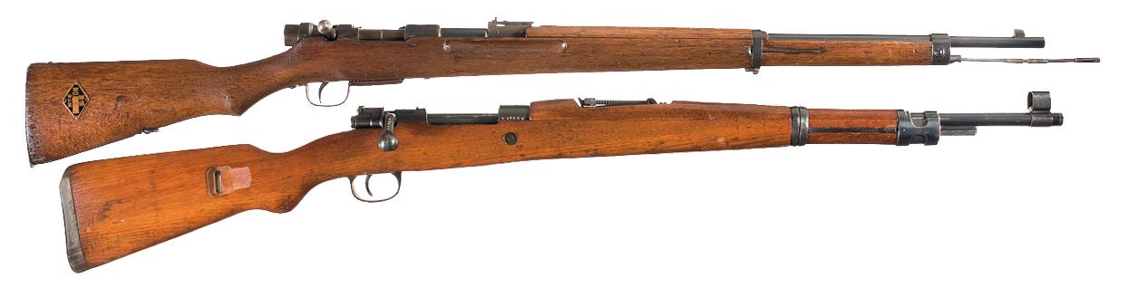 Two Military Bolt Action Military Rifles A) Type 38 Japanese Training Rifle