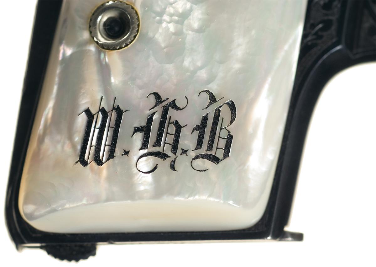 Custom Engraved Colt Model 1908 Hammerless Pocket Pistol with ...