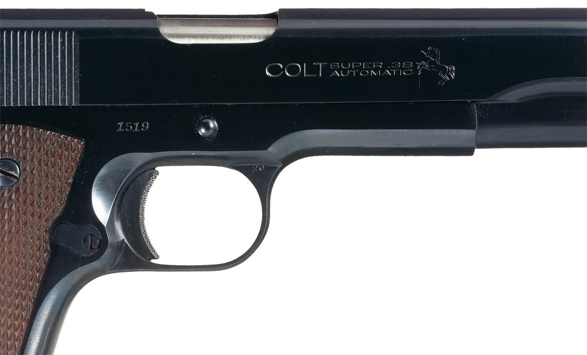 Exceptional Early First Year Production Colt Super 38 Semi-Automatic ...