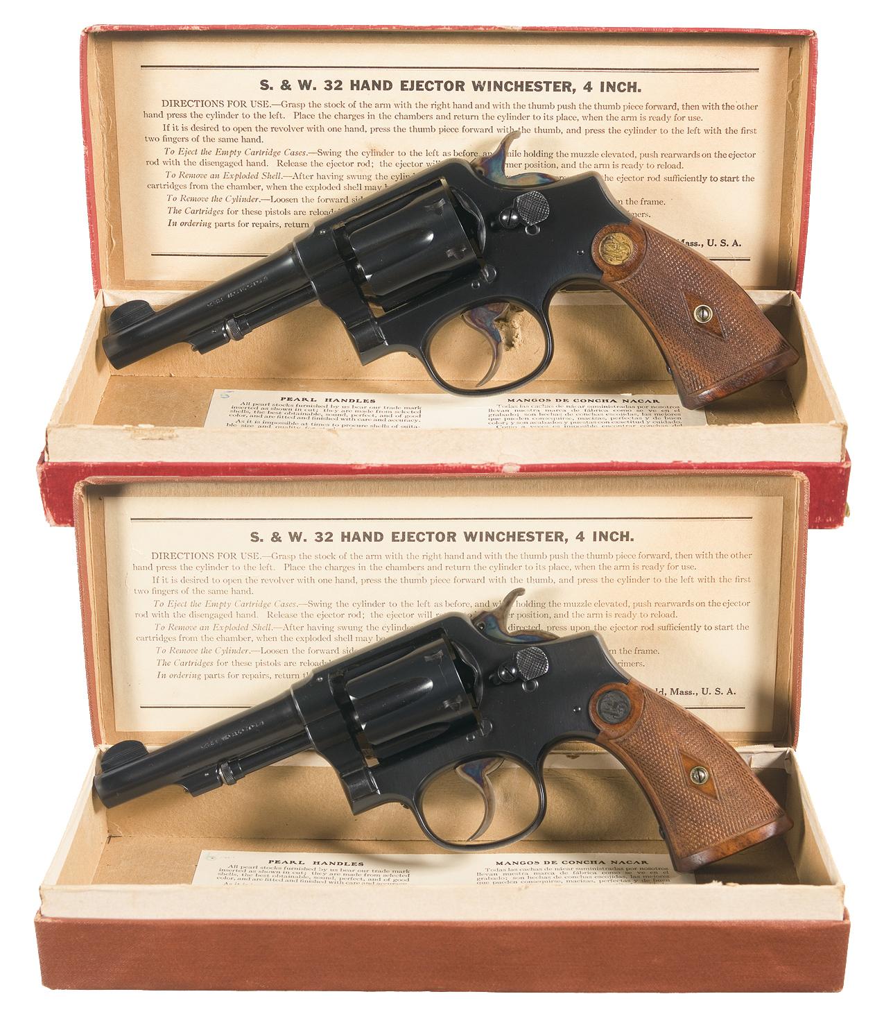 Two Boxed Smith & Wesson .32-20 Hand Ejector Model of 1905 Double ...