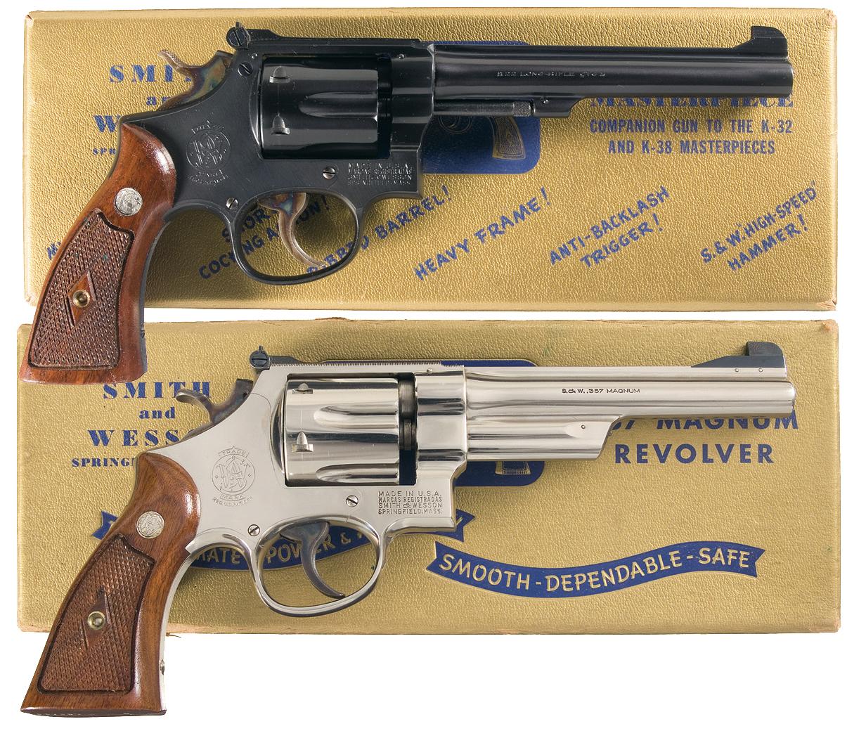 Two Gold Boxed Smith & Wesson Double Action Revolvers A) Smith & Wesson ...