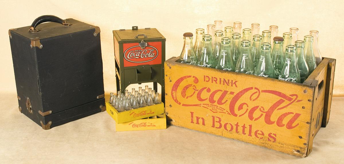 Very Rare Cased Junior Salesman's Sample Coca-Cola Cooler and Coca-Cola ...