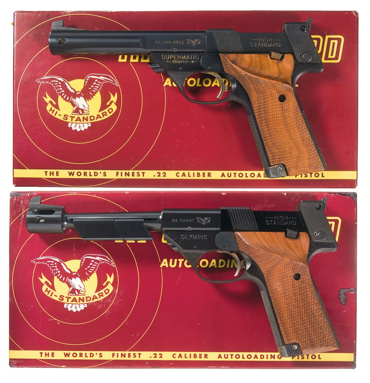 Two Boxed High Standard Pistols A) High Standard Model 106 Supermatic ...