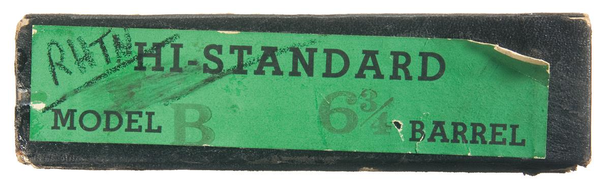 Excellent High Standard Model B Semi-Automatic Pistol with Box