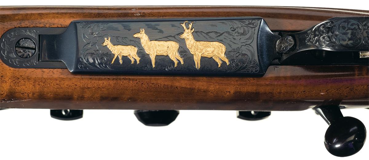 Engraved Browning A-Bolt Pronghorn Issue Bolt Action Rifle with Scope