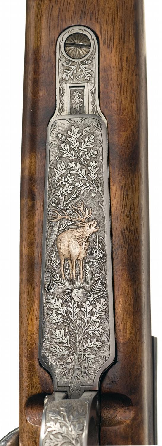 Custom Interarms Mark X Bolt Action with Engraving, Silver Animal Inlay ...