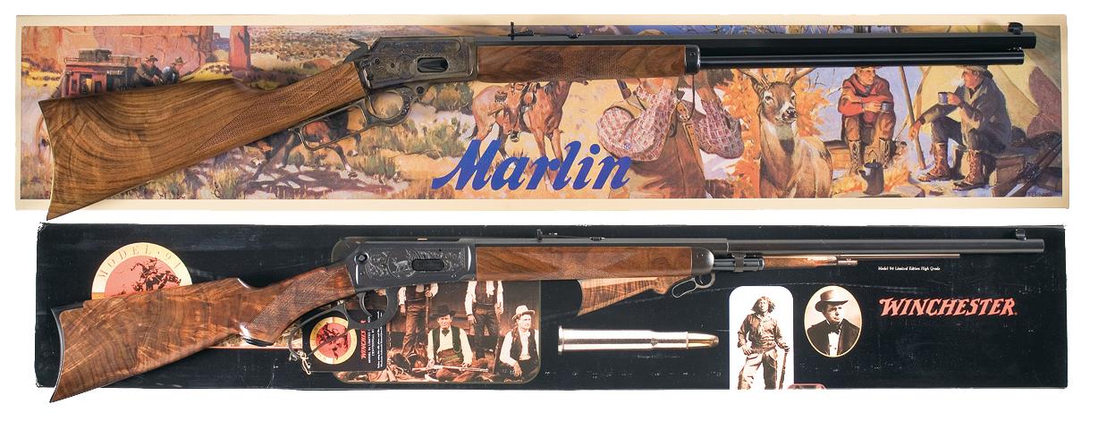 Two Boxed Commemorative Lever Action Rifles A) Marlin Model 1894 ...