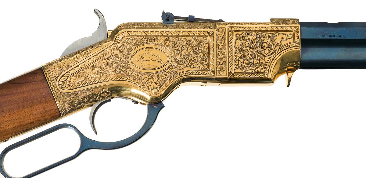 Cased Engraved American Historical Foundation Uberti "President Lincoln ...