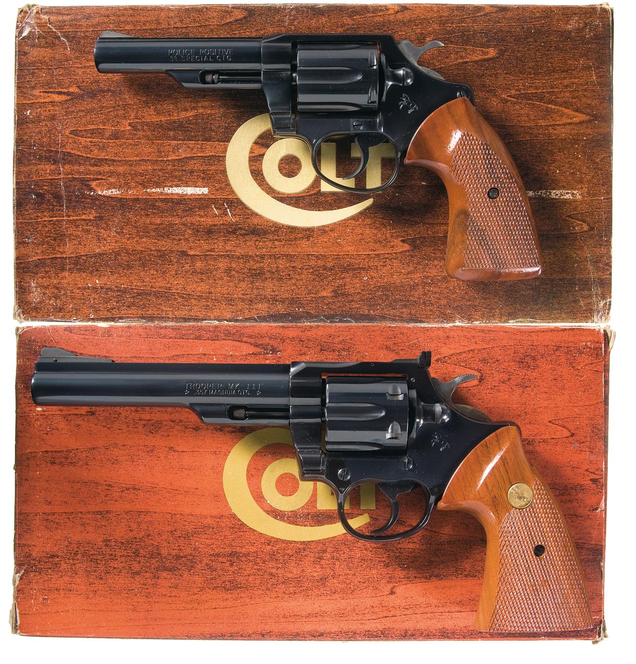 Two Colt Double Action Revolvers A) Colt Police Positive Double Action ...
