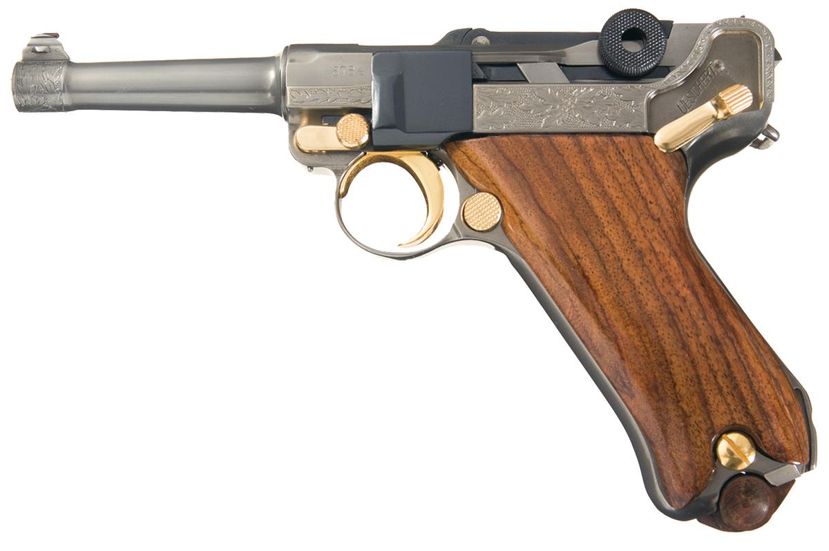 Custom Engraved Luger Pistol with DWM Markings