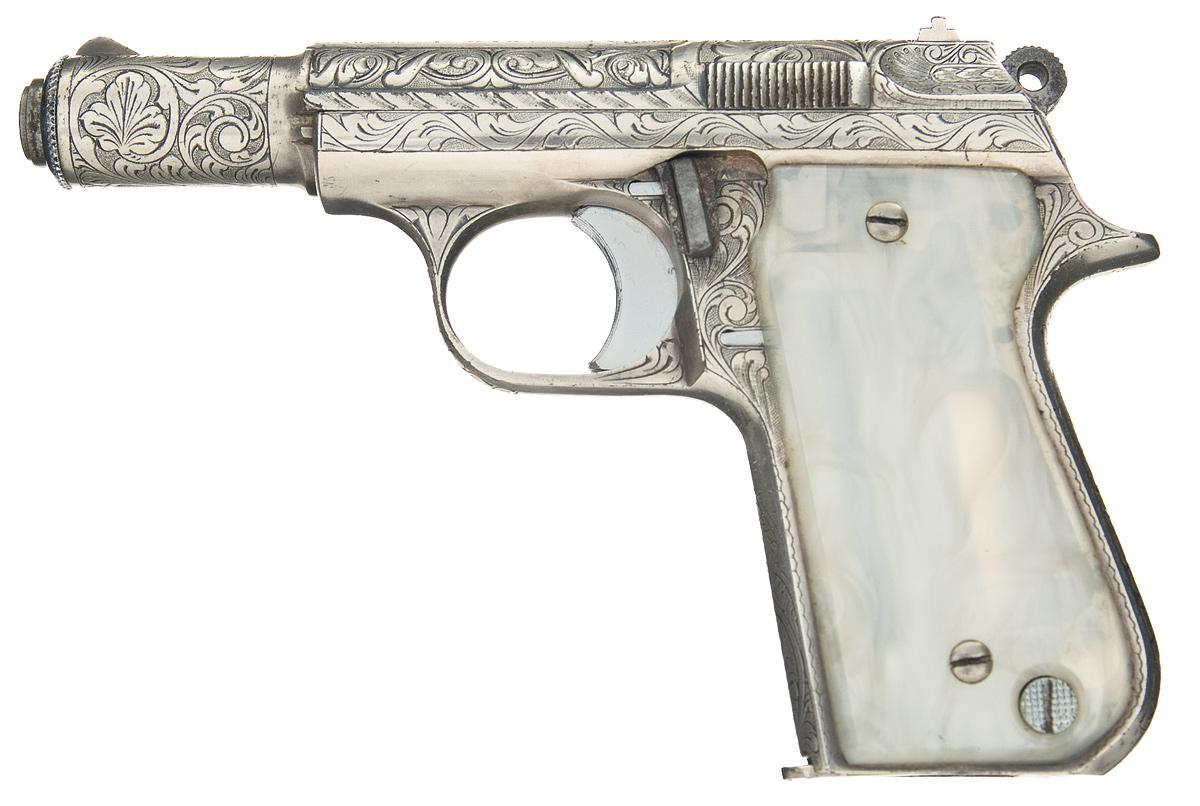 Scarce Astra Factory Engraved Model 4000 Falcon Semi-Automatic Pistol