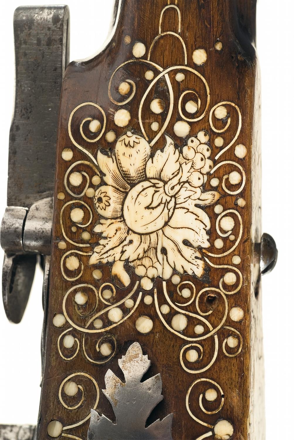 Wheellock Rifle with Extensive Engraving and Highly Detailed Bone ...