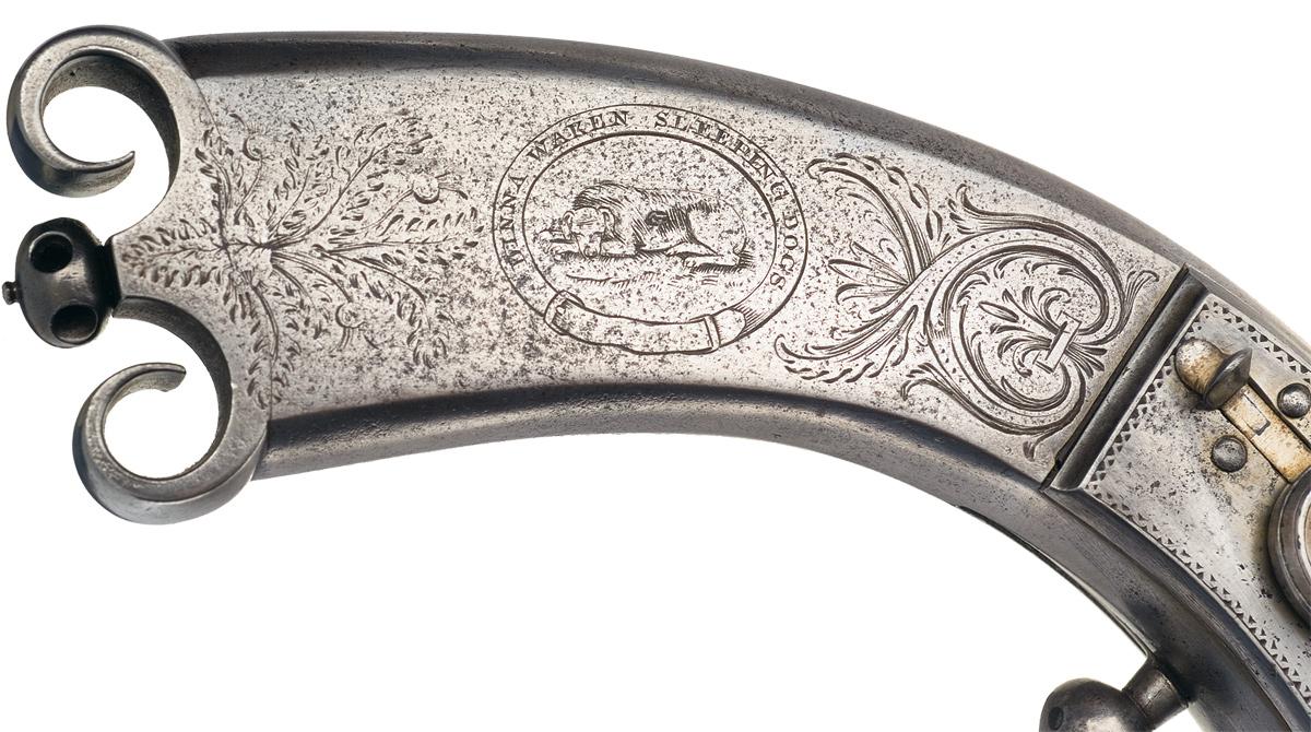 Pair of Fine Ross Scottish Metal Flintlock Pistols A) Ross Scottish ...