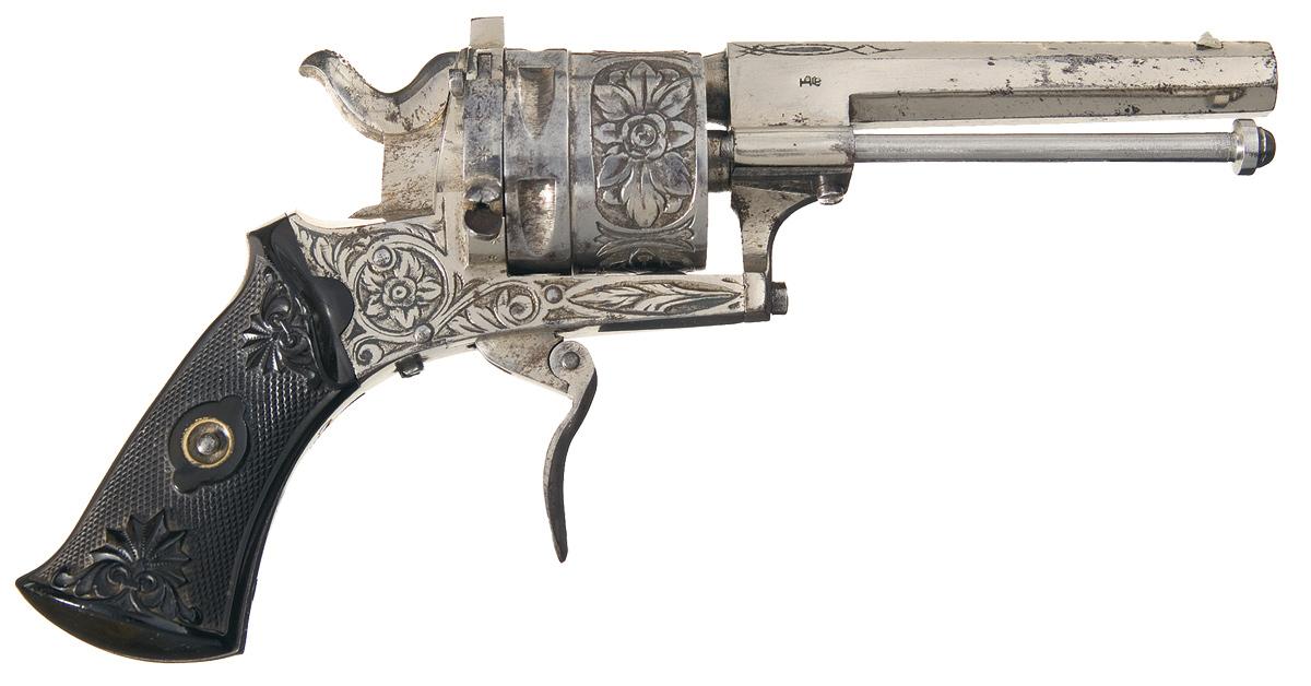Engraved European Double Action Revolver