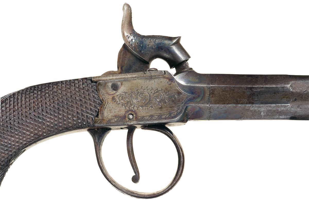 Cased Pair of John Manton & Son Box Lock Pocket Pistols A) Engraved ...