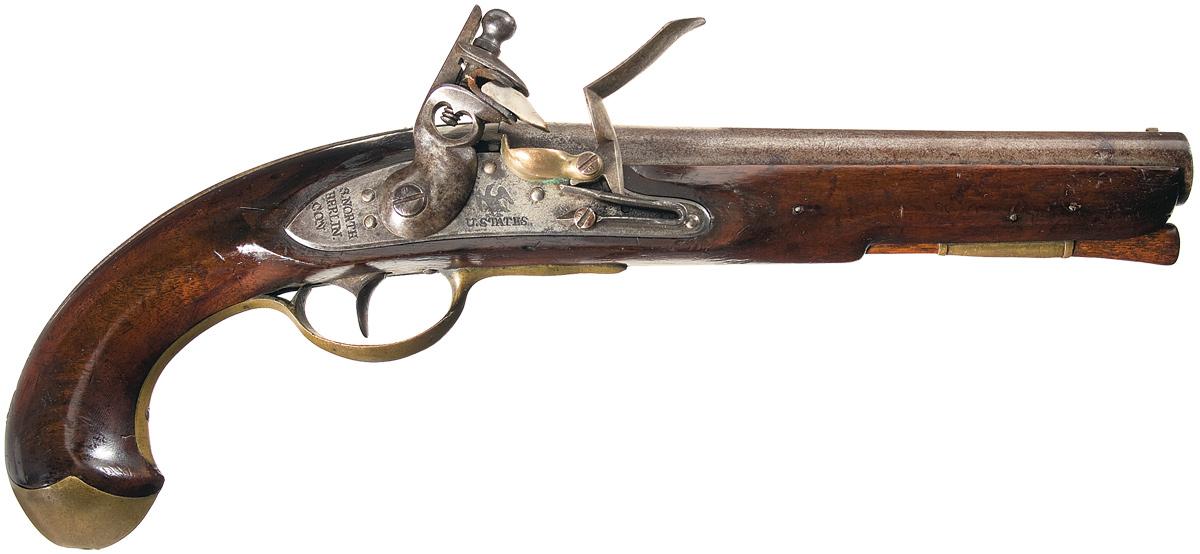 Very Rare U.S. Simeon North Army Model 1811 Flintlock Pistol