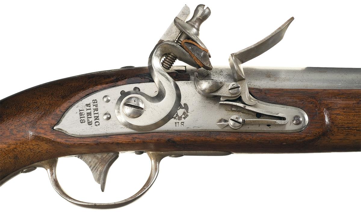 Rare U.S. Springfield Armory Model 1817 Flintlock Pistol