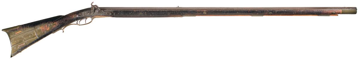Extremely Rare John Armstrong Golden Age Kentucky Rifle