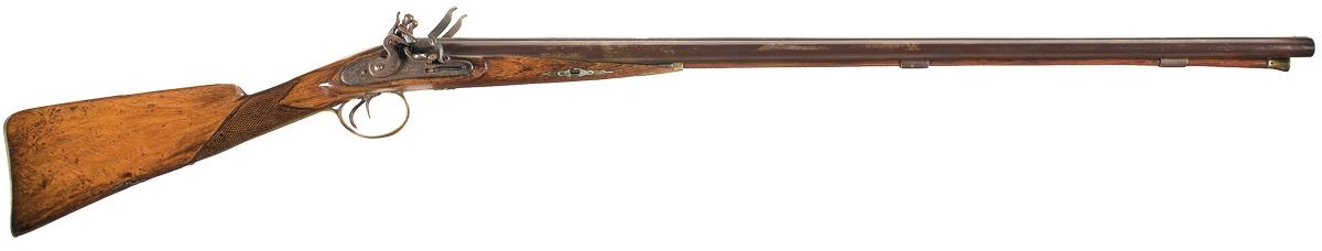 Edwin Hunt Side by Side Flintlock Shotgun