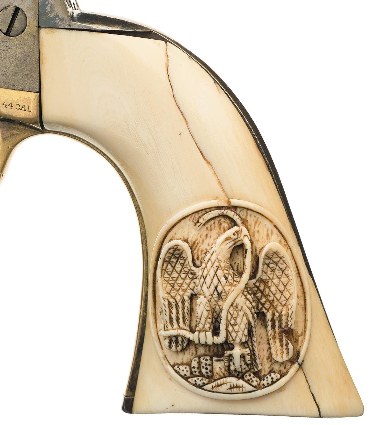 Commercial Colt Model 1860 Army Percussion Revolver with Relief-Carved ...