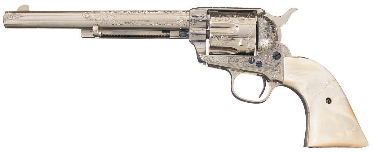 Custom Engraved Colt Single Action "Frontier Six Shooter" Revolver with ...