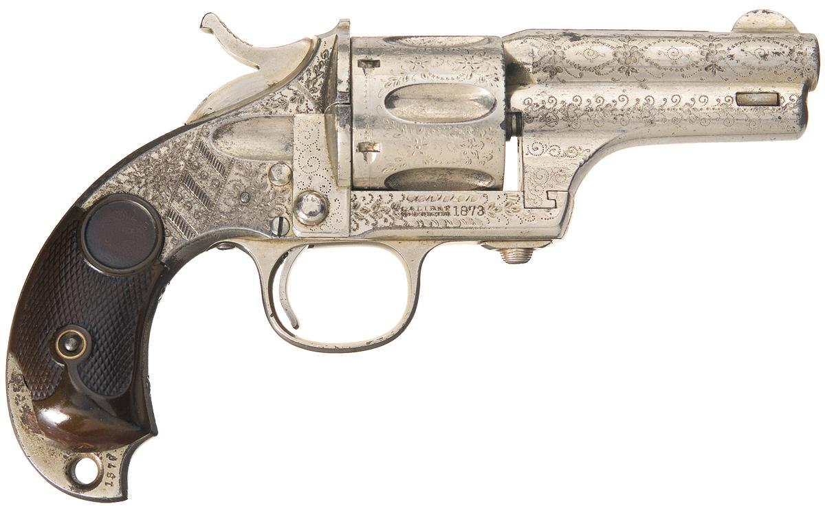 Engraved Merwin Hulbert Second Model Open Top Pocket Army Single Action ...