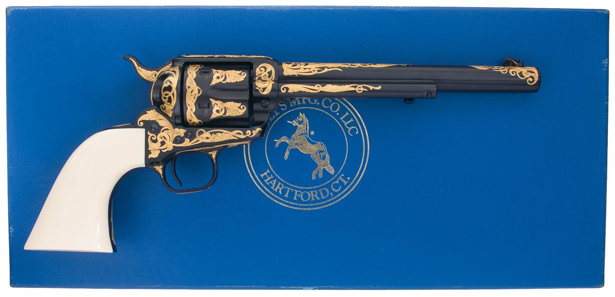 Outstanding Custom Award Winning B. Hochstrat Gold Inlaid Colt Single ...