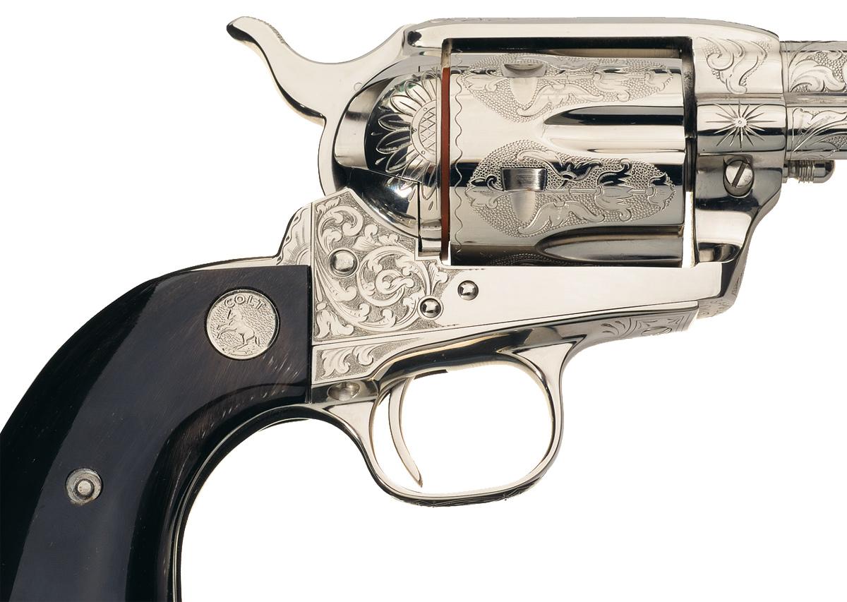 Engraved Colt Single Action Army Sampler Standard Model Revolver with ...