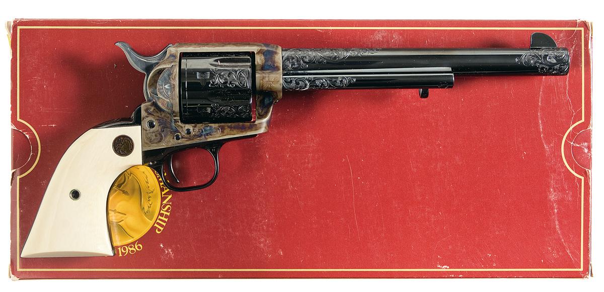 Outstanding Factory Engraved Colt 150th Anniversary Engraving Sampler ...