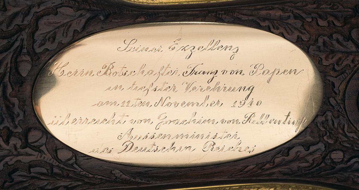 Outstanding Nazi 1939 Mauser Factory Engraved and Gold Plated ...