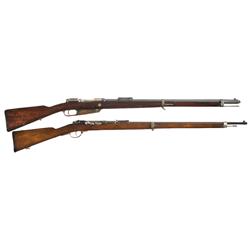 Two Antique European Bolt Action Rifles A) Steyr Model 1888 Bolt Action ...