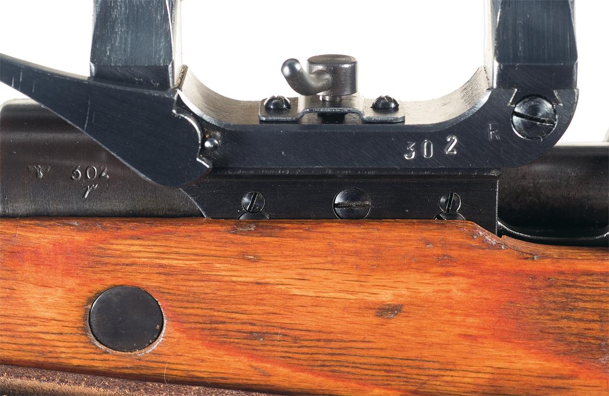 J. P. Sauer K98 Sniper Rifle with Custom Short Side Rail Mount and ...