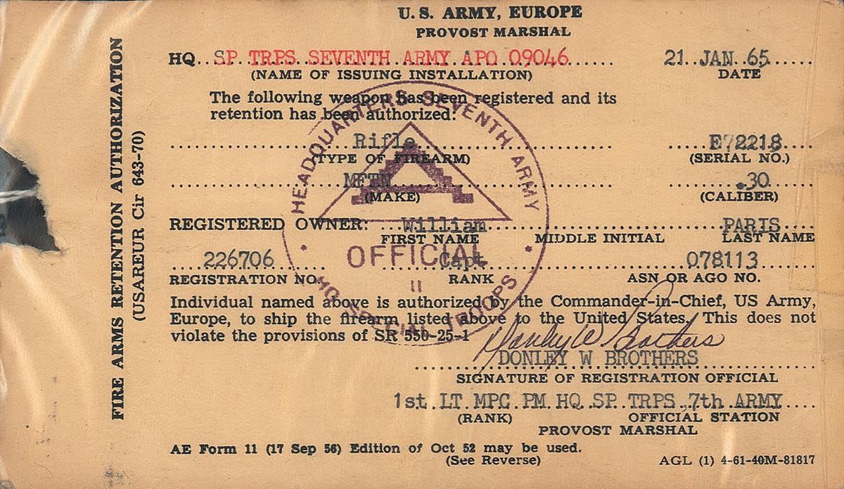 Scarce East German SKS Semi-Automatic Rifle with Sling and 7th Army ...